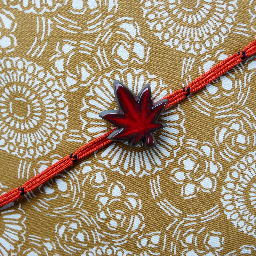 Maple Leaf Obidome Momiji, Obijime Accessory, Japan Good Luck Charm ...