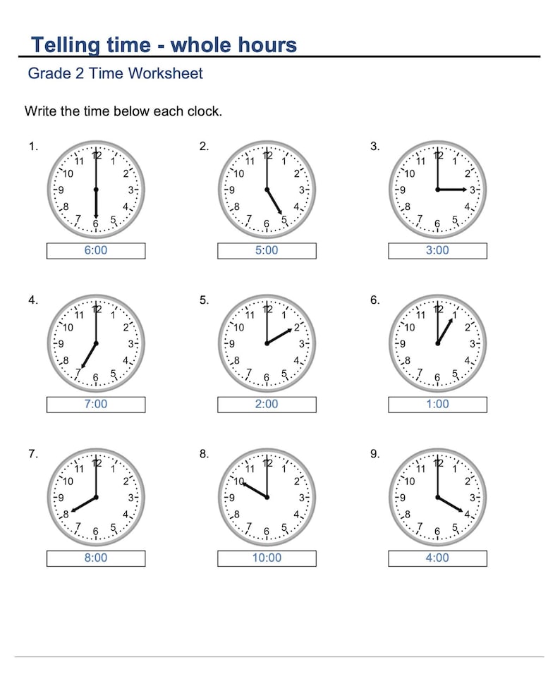 Clock Worksheets for Kids: Analog to Digital Time Practice (PDF ...