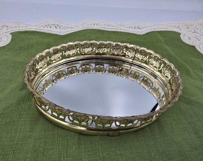 Vintage Mirror Vanity Tray