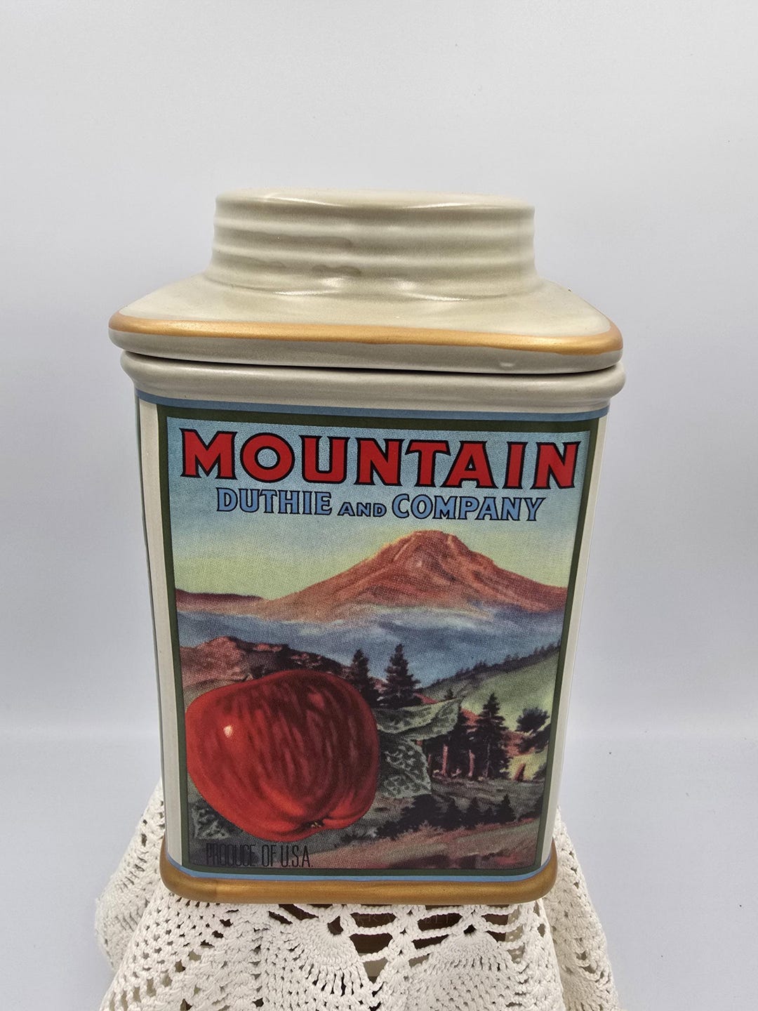 Vintage Oneida Ceramic One Canister From " Mountain Duthie and Company ...