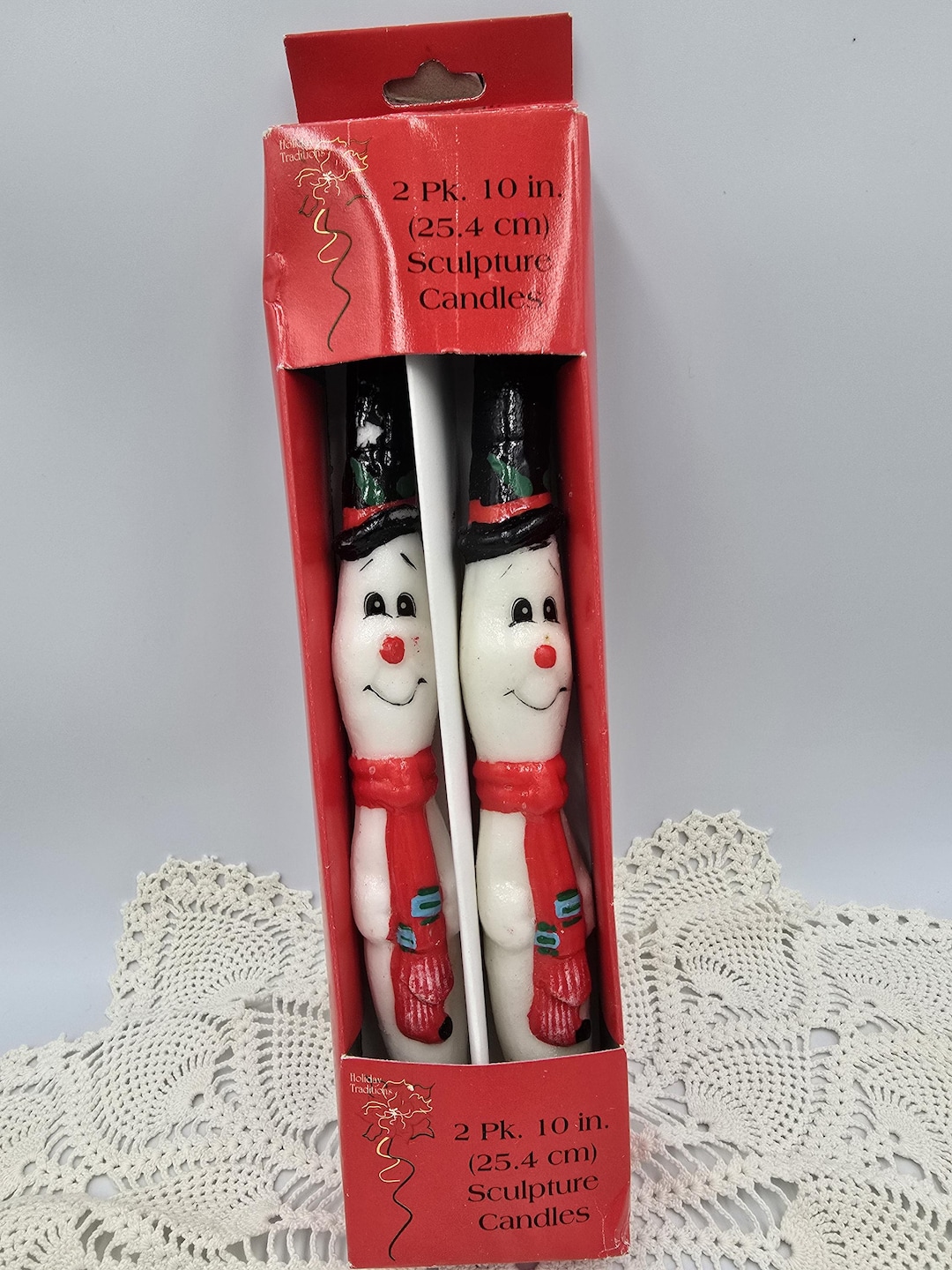 Vintage 2 Pack Snowman Sculpture Taper Candles. - Etsy