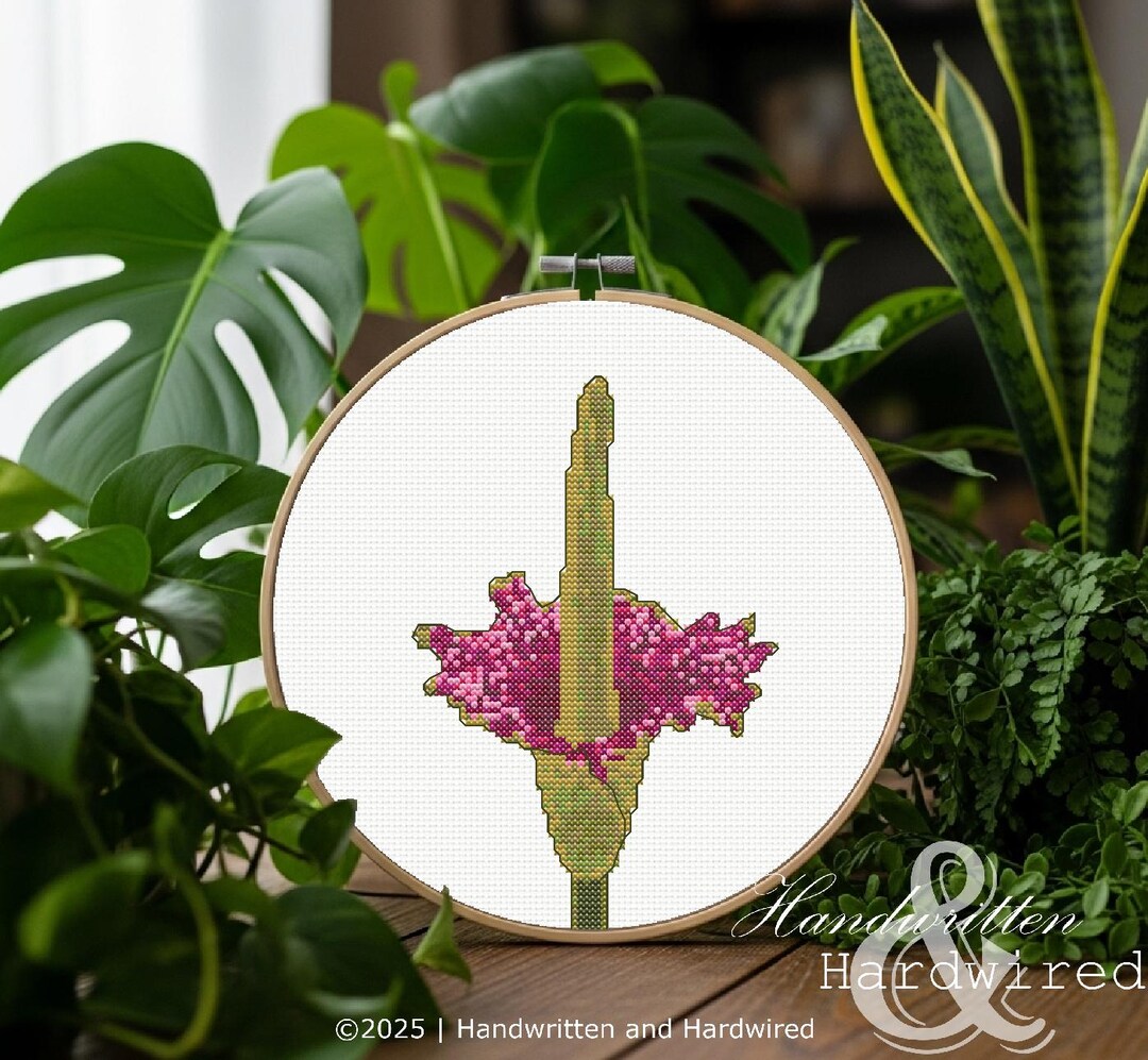 Corpse Flower Cross Stitch Pattern: Titan Arum Pattern (digital ...