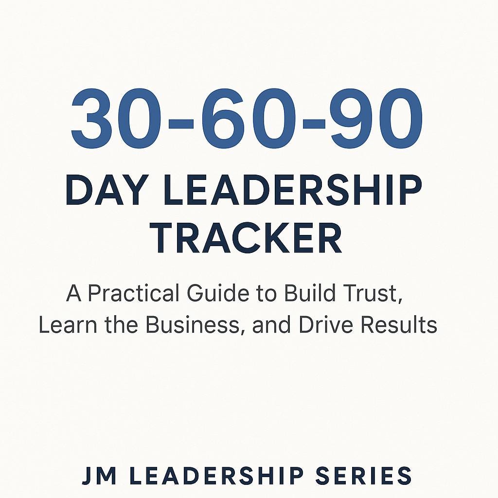 30-60-90 Day New Leader Plan | Printable Leadership Onboarding Workbook ...