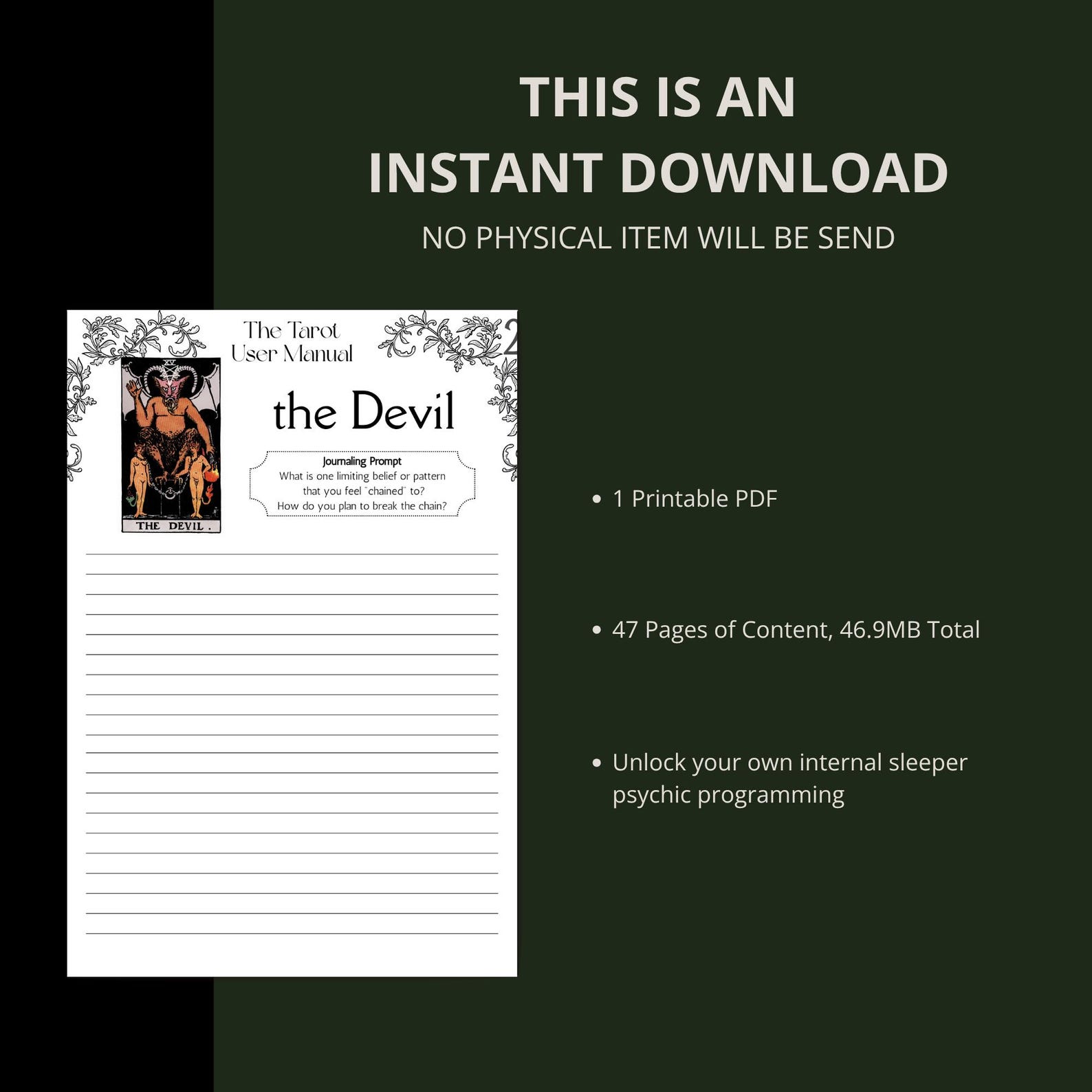 Tarot 101 Workbook: US Letter Printable Guide (PDF Download) - Etsy