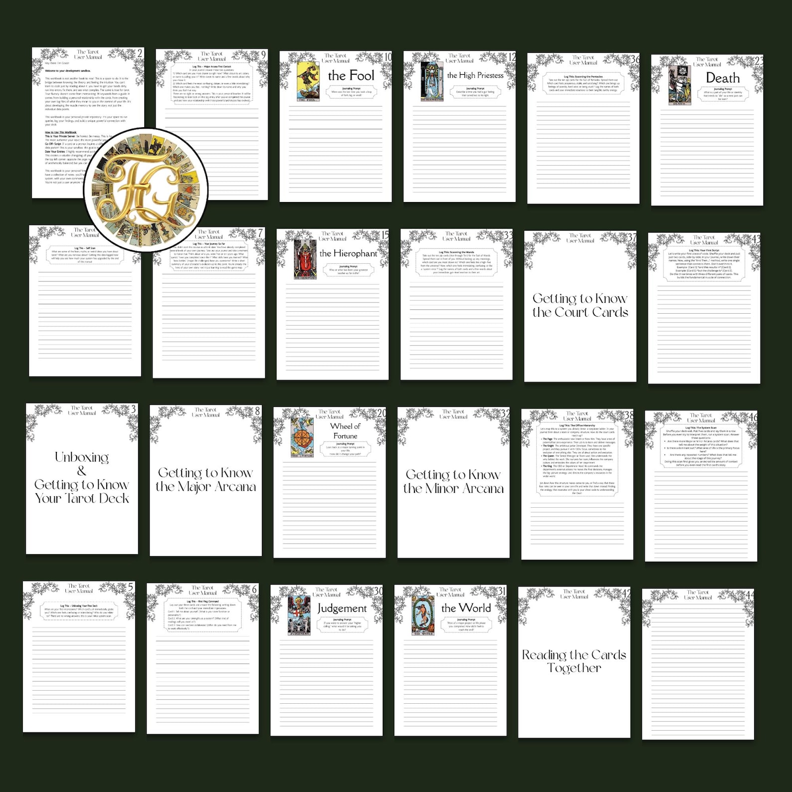 Tarot 101 Workbook: US Letter Printable Guide (PDF Download) - Etsy