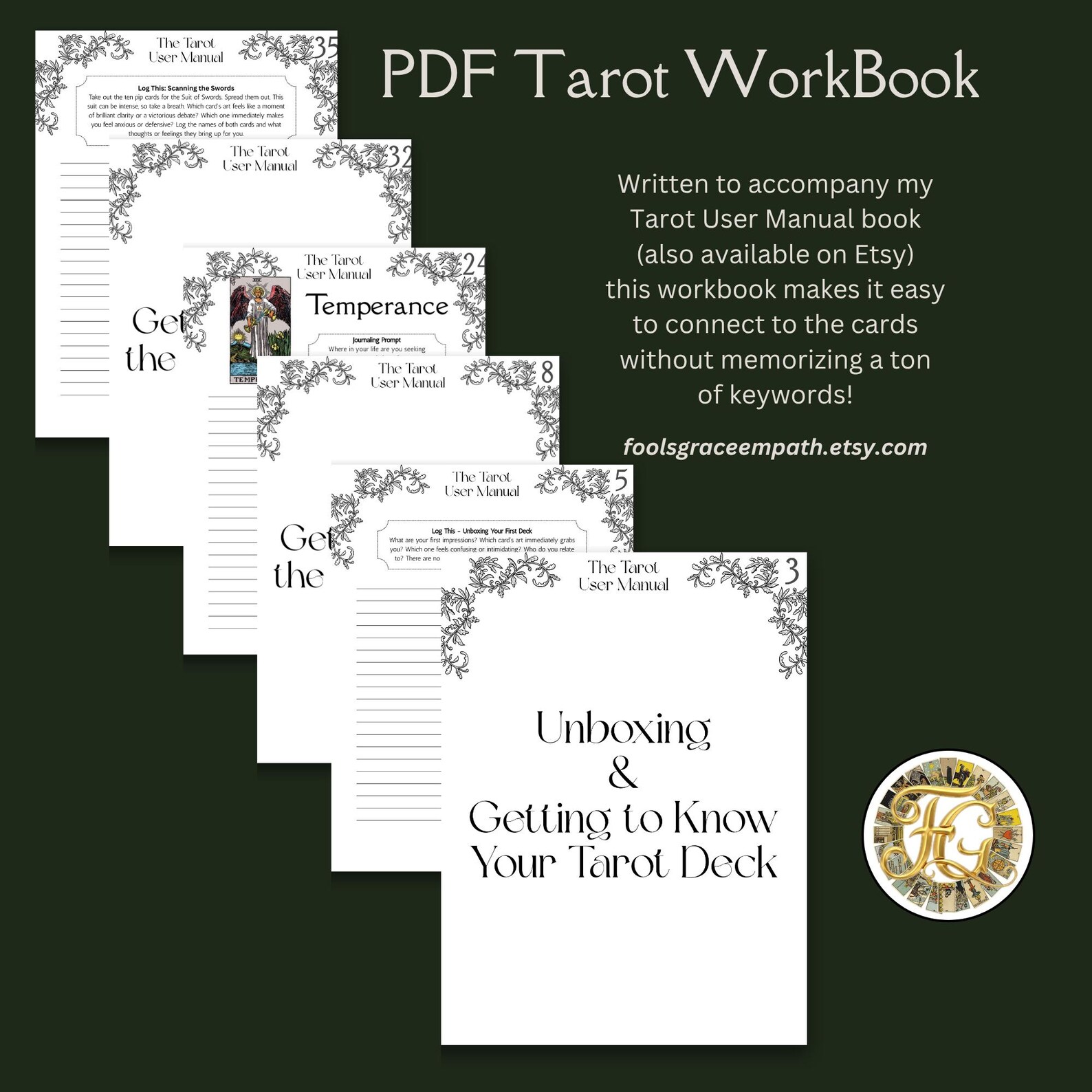 Tarot 101 Workbook: US Letter Printable Guide (PDF Download) - Etsy