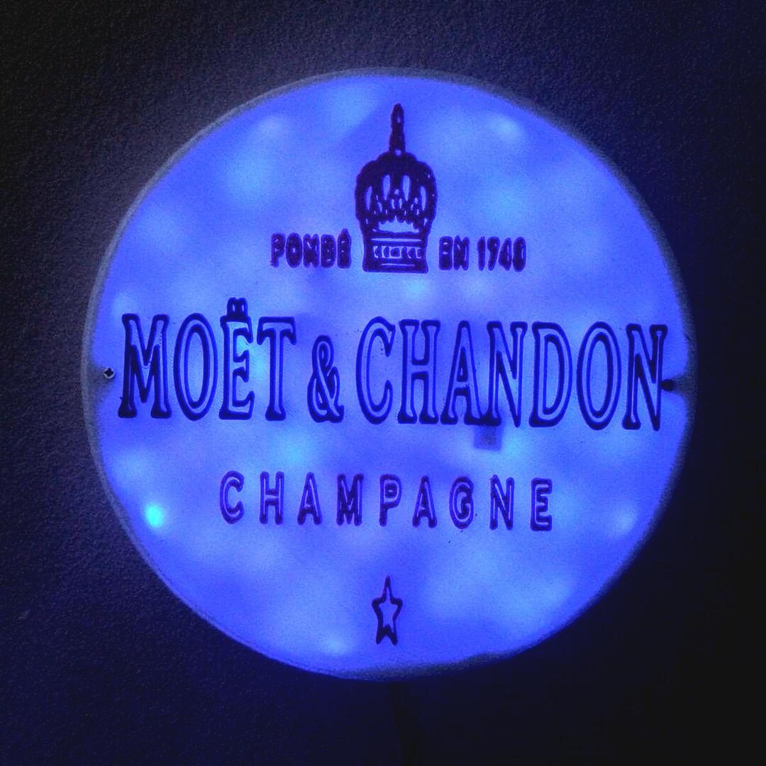 3D Printed Moet and Chandon Champagne RGB LED Sign With Remote & App ...