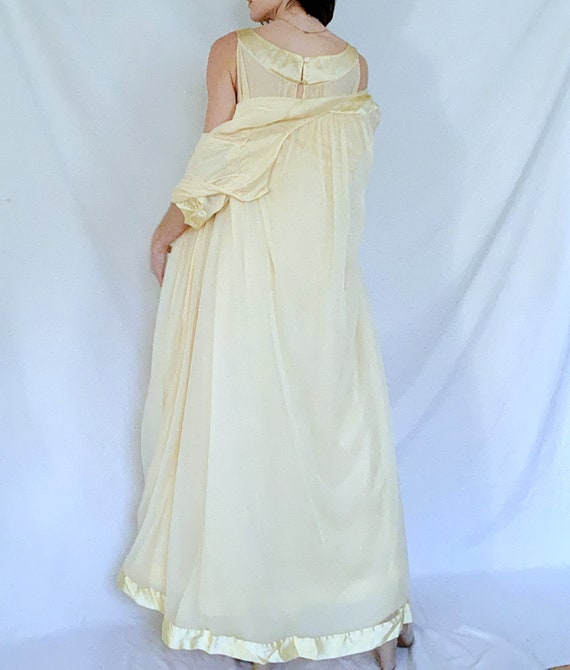 1960s Nightgown and Robe Set, Gossard Artemis, Yellow… - Gem