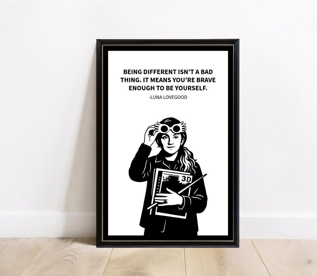 Luna Lovegood Quote | Wizarding Wall Art | Minimalist Black & White ...