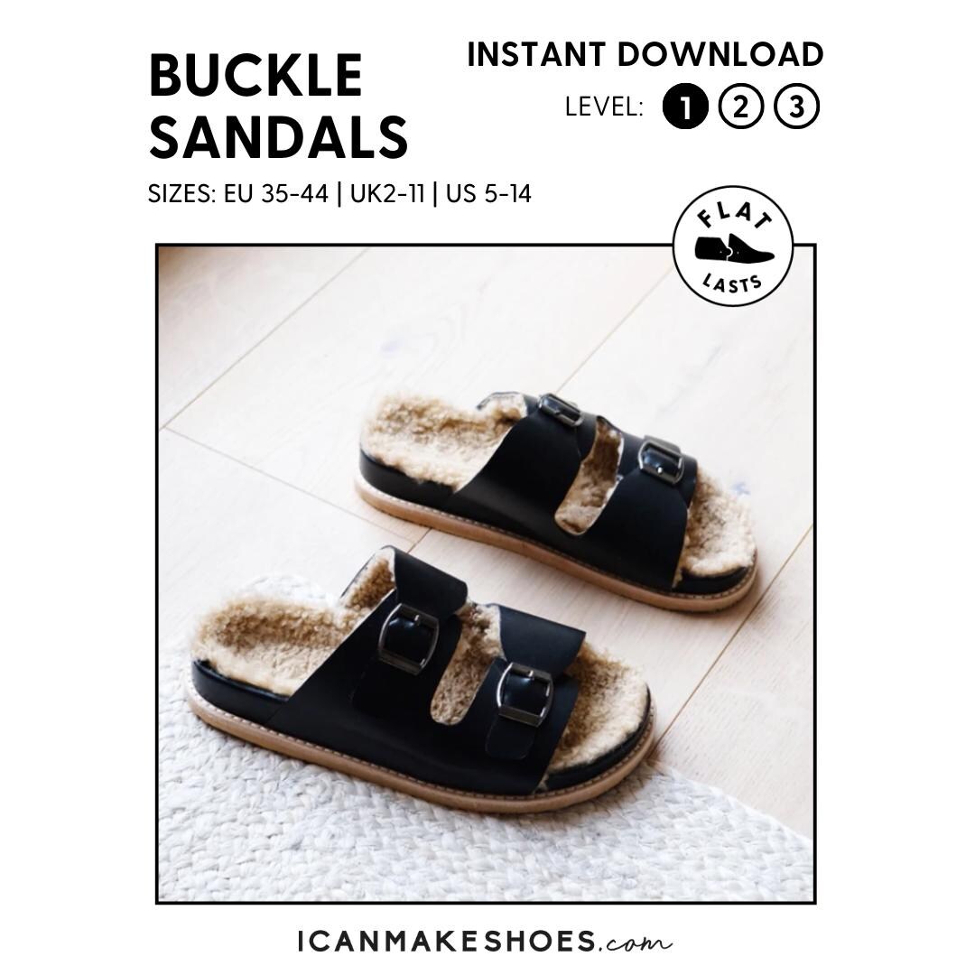 Double Buckle Sandal Sewing Pattern: Women's Shoe (PDF Download) - Etsy