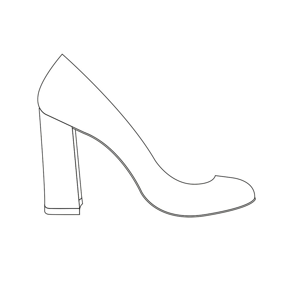 High Heel Shoe Cut Out Template