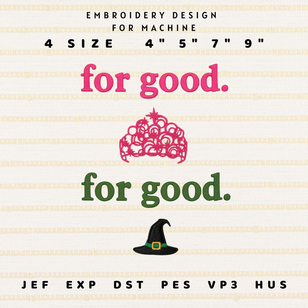 Set 2 for Good Embroidery Design, Embroidery Design, Shiz Wicked ...