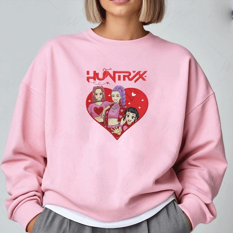 Valentine Kpop Demon Hunters Embroidery Design, Valentine Huntrix Anime ...
