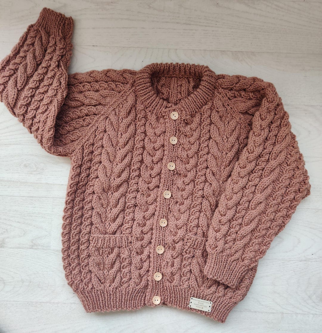 Toddler Child Baby Aran Cardigan Jumper Jacket Sweater 3-4 Years ...