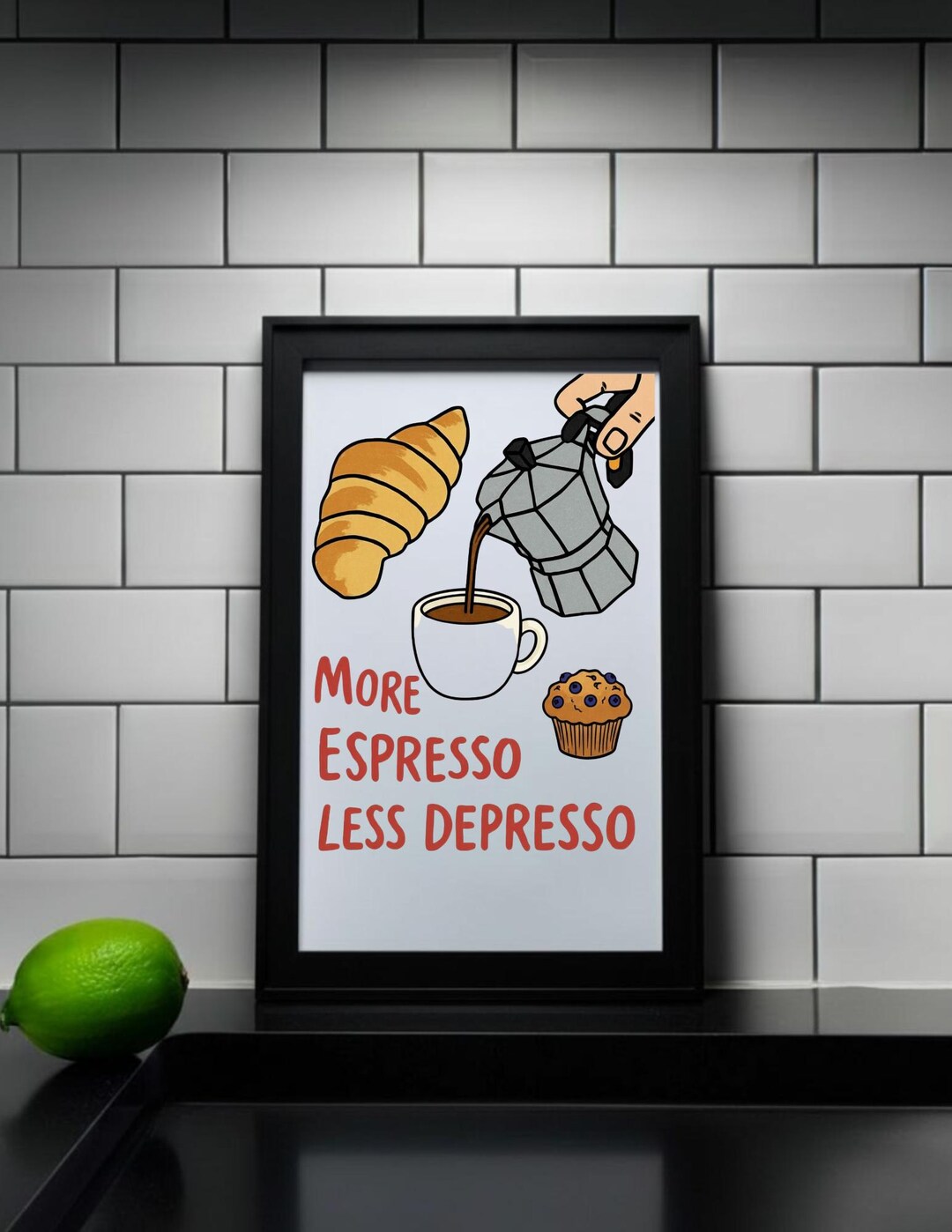 Coffee Poster Printable | Coffee Bar Wall Art | Modern Kitchen Decor ...