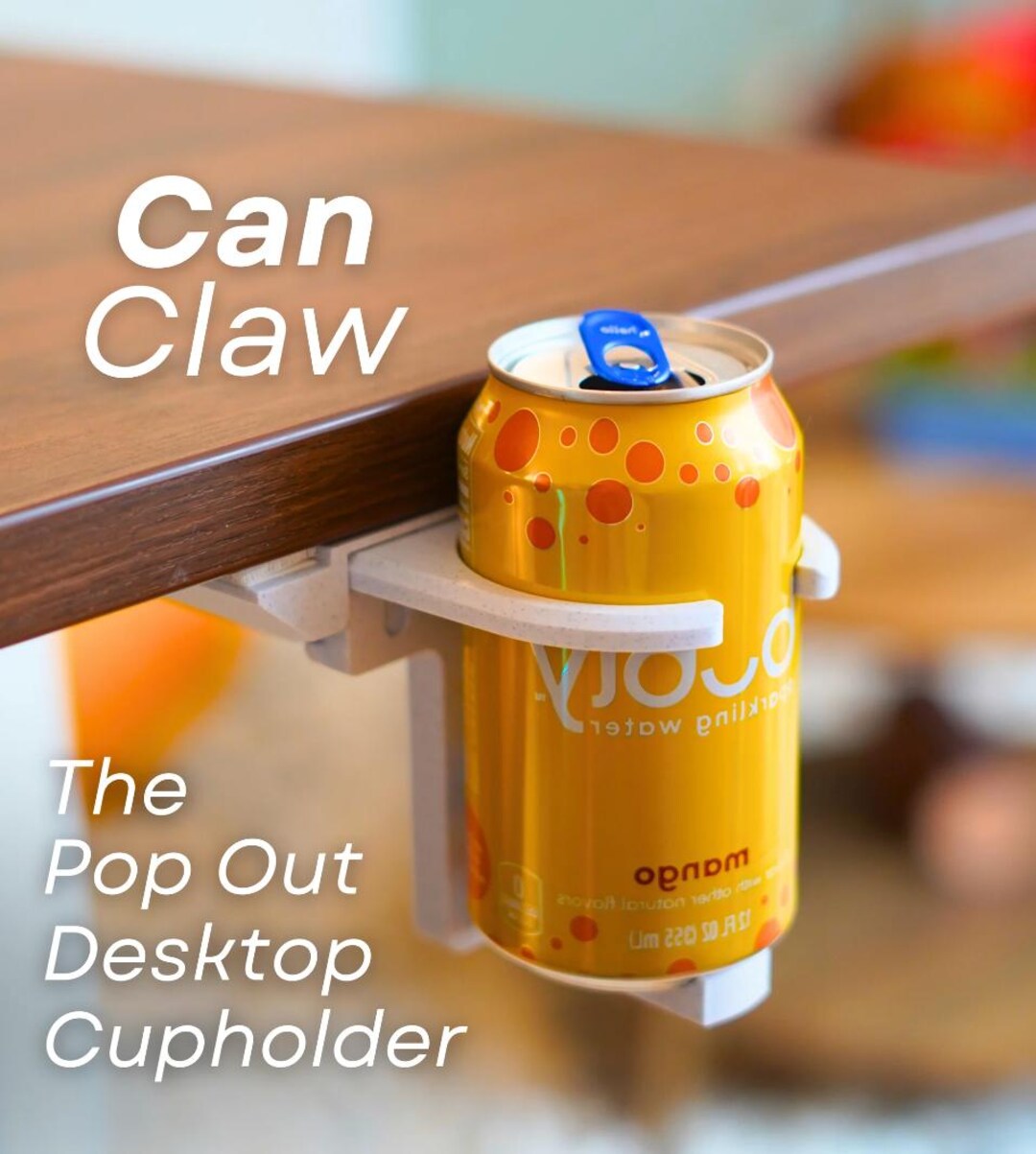 Can Claw – Clip-on Pop Out Desk Cup Holder for Cans & Drinks - Etsy