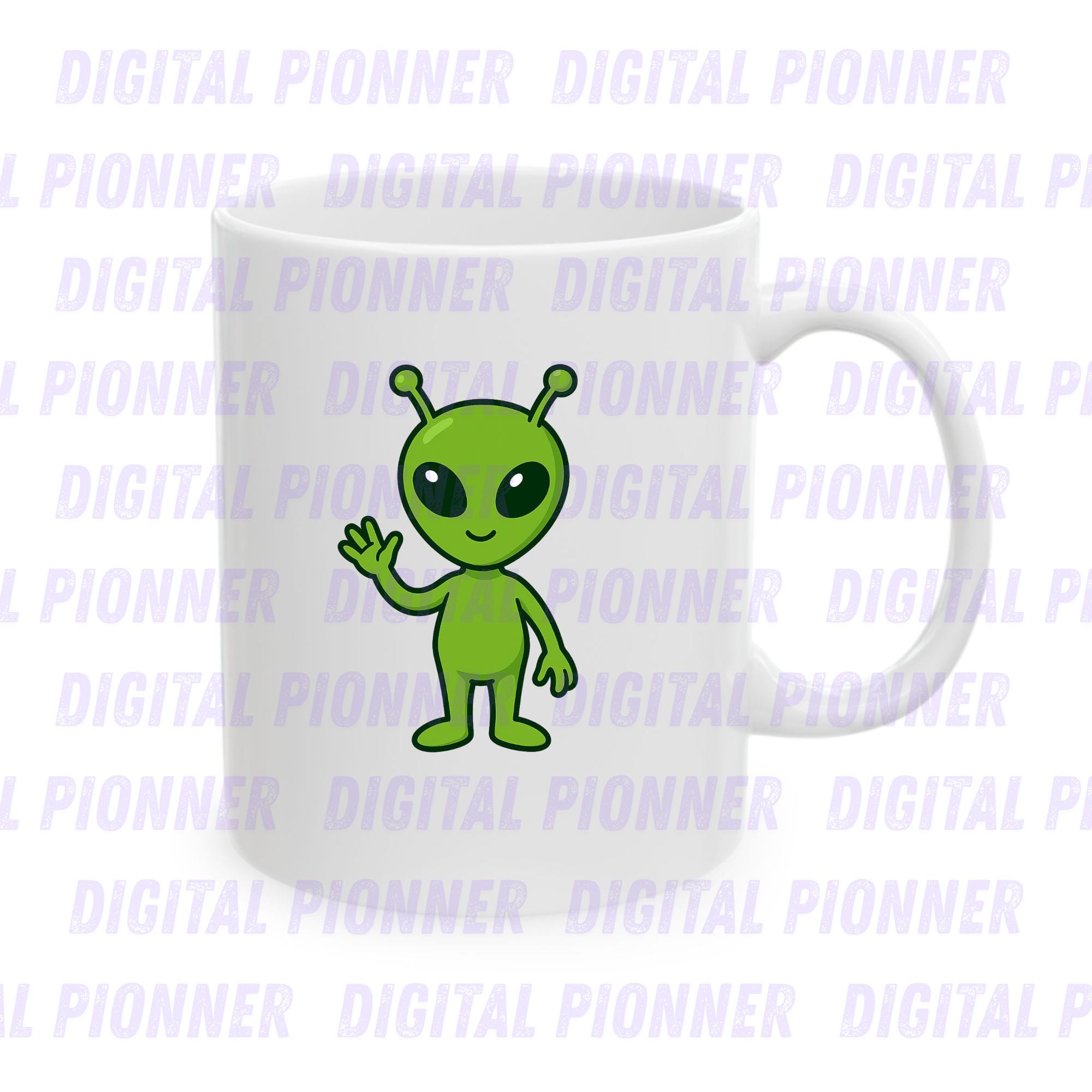 Waving Alien, Digital Art, Digital Product - Etsy
