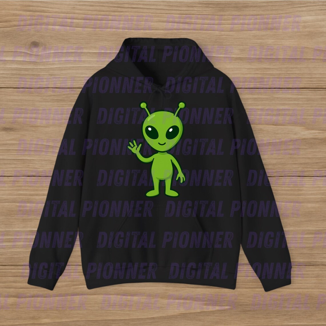 Waving Alien, Digital Art, Digital Product - Etsy