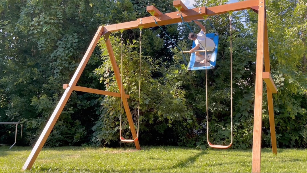 RIDE the WAVE! Swing Set Plans DIY Playset (pdf Download) the Most Fun ...