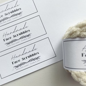 PRINTABLE Face Scrubby Wrap Labels - Etsy