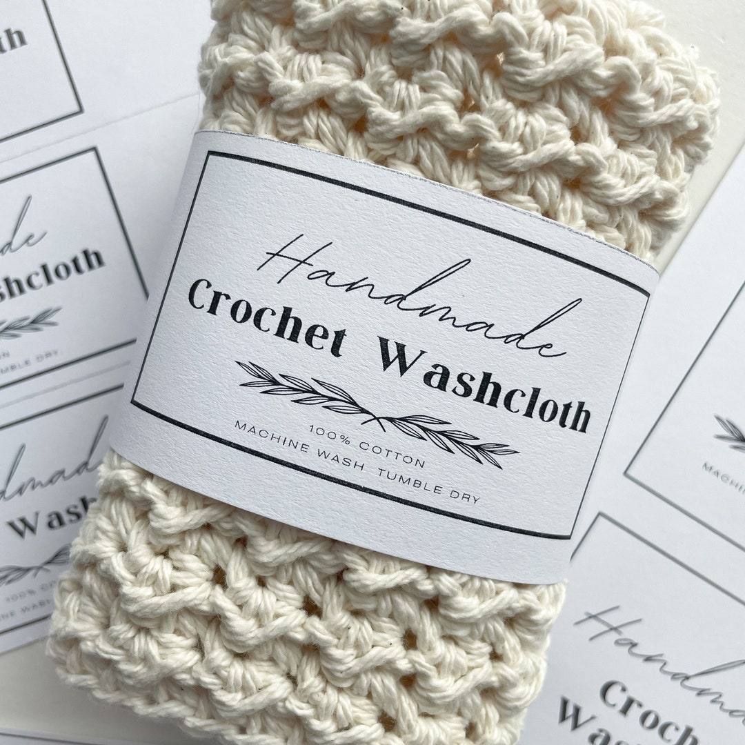 PRINTABLE Crochet Washcloth Wrap Labels - Etsy UK
