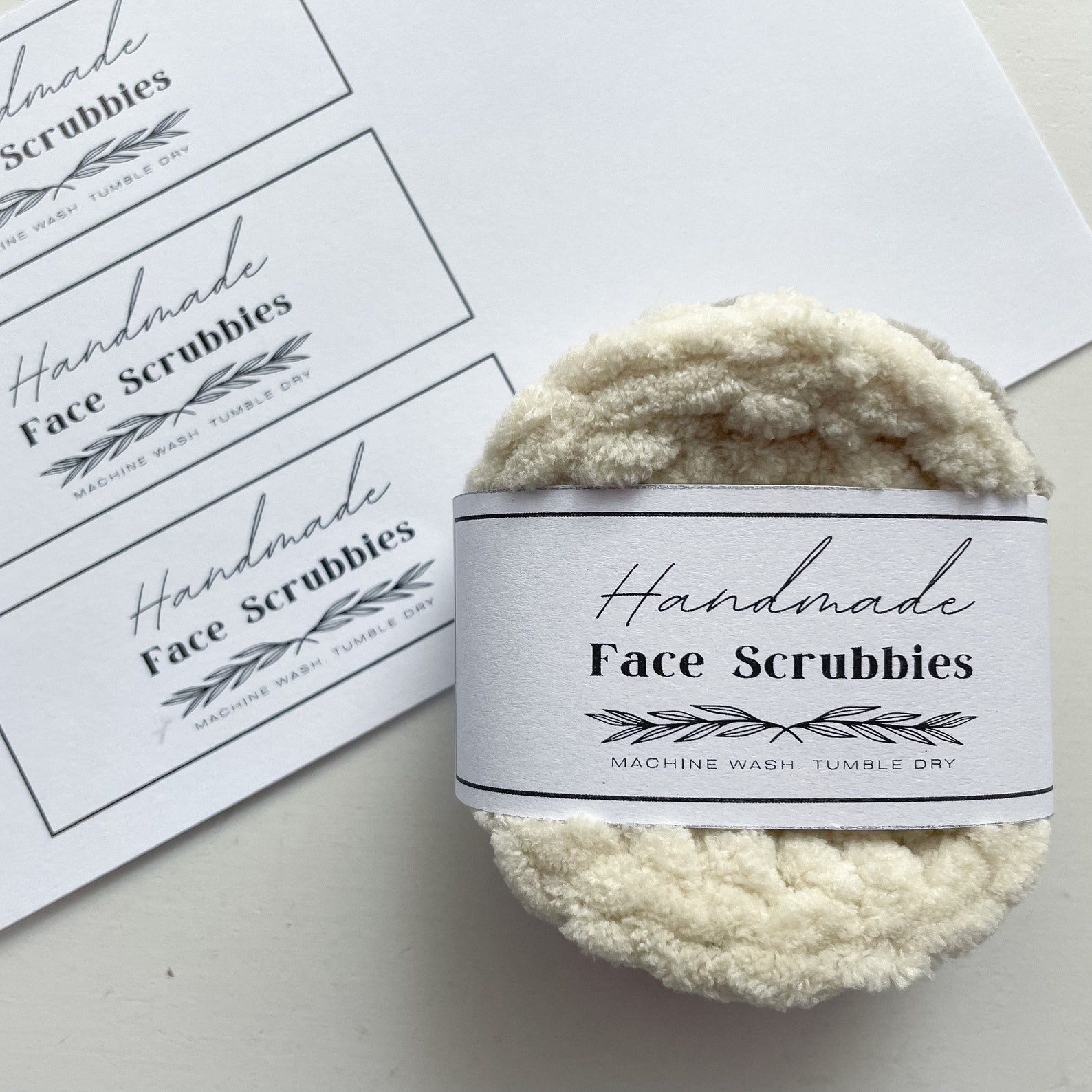 PRINTABLE Face Scrubby Wrap Labels - Etsy