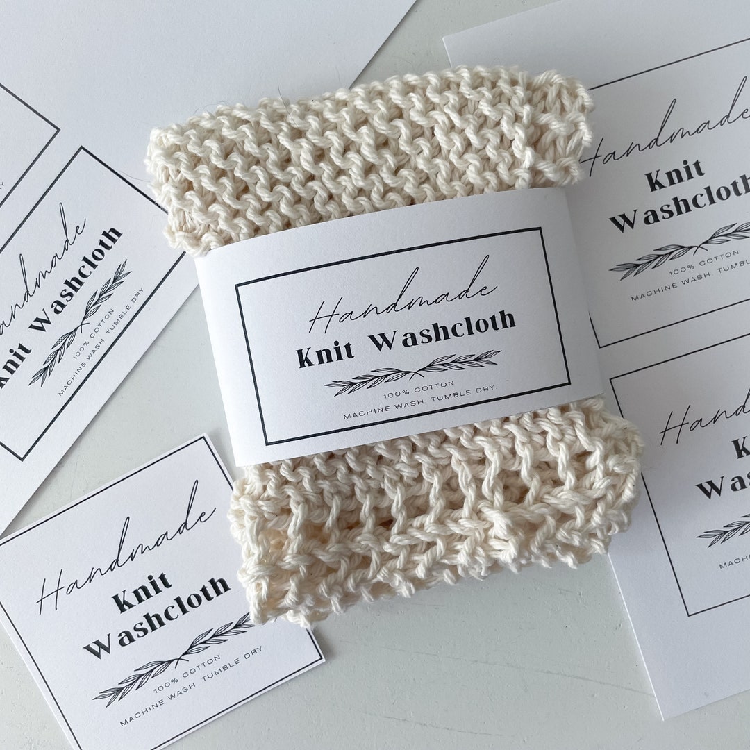 PRINTABLE Knit Washcloth Wrap Labels - Etsy