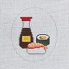 Hand Painted Sushi Needlepoint Canvas by Mypinksugarlife - Etsy