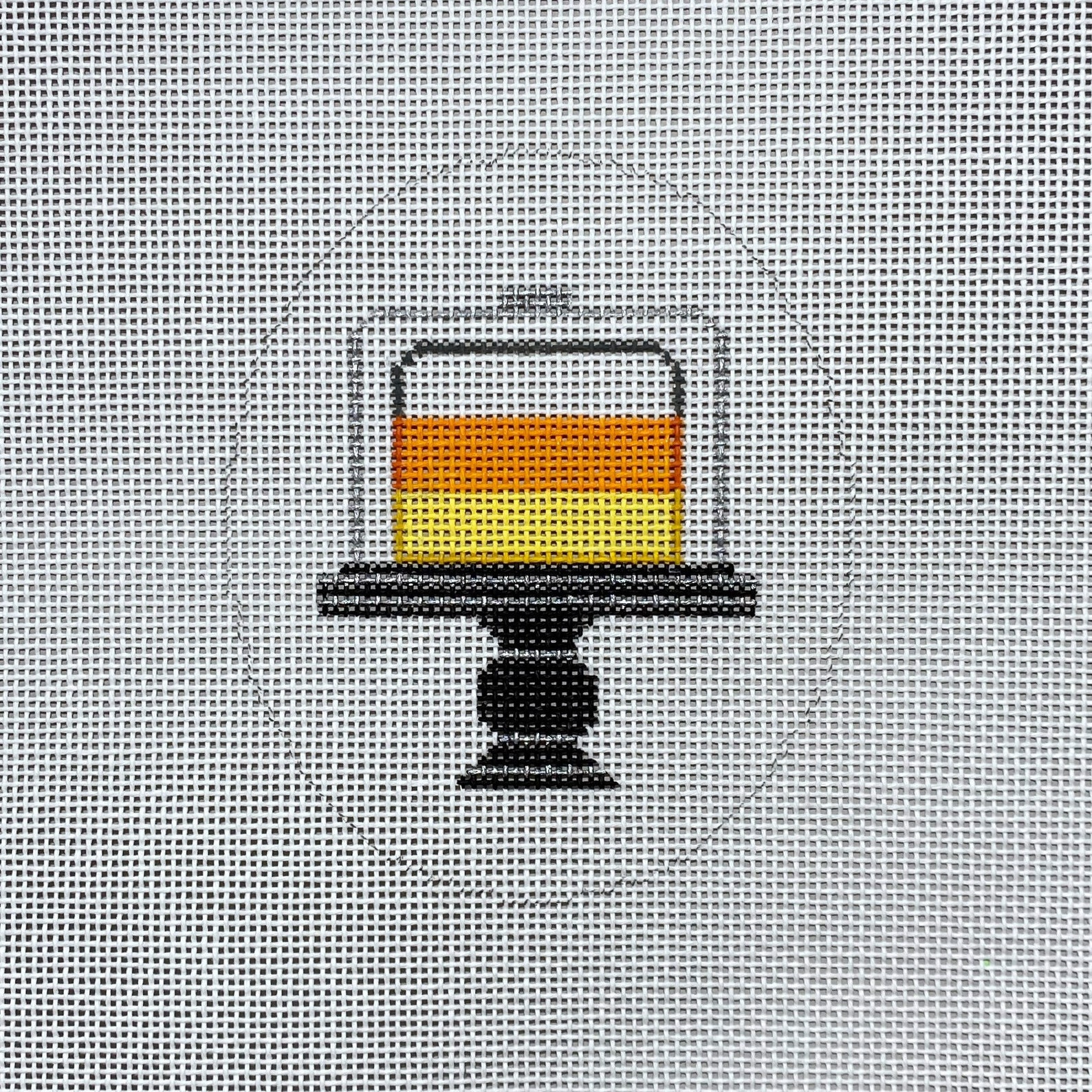 Hand Painted Candy Corn Cake Needlepoint Canvas by Mypinksugarlife - Etsy