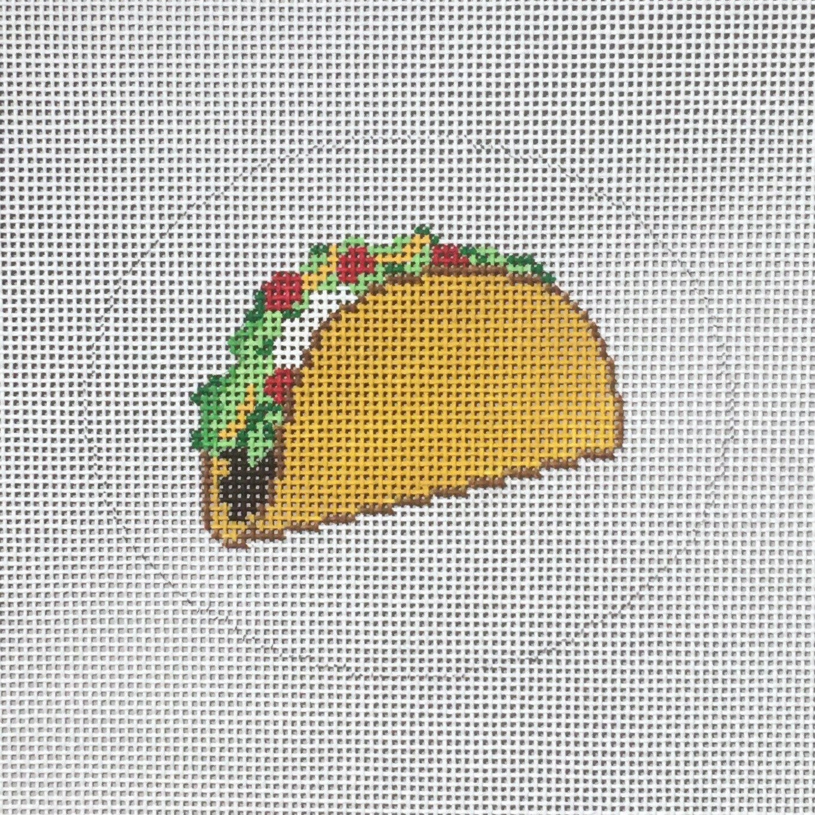 Hand Painted Taco Needlepoint Canvas by Mypinksugarlife - Etsy