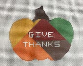 Hand Painted Give Thanks Pumpkin Canvas by Mypinksugarlife - Etsy