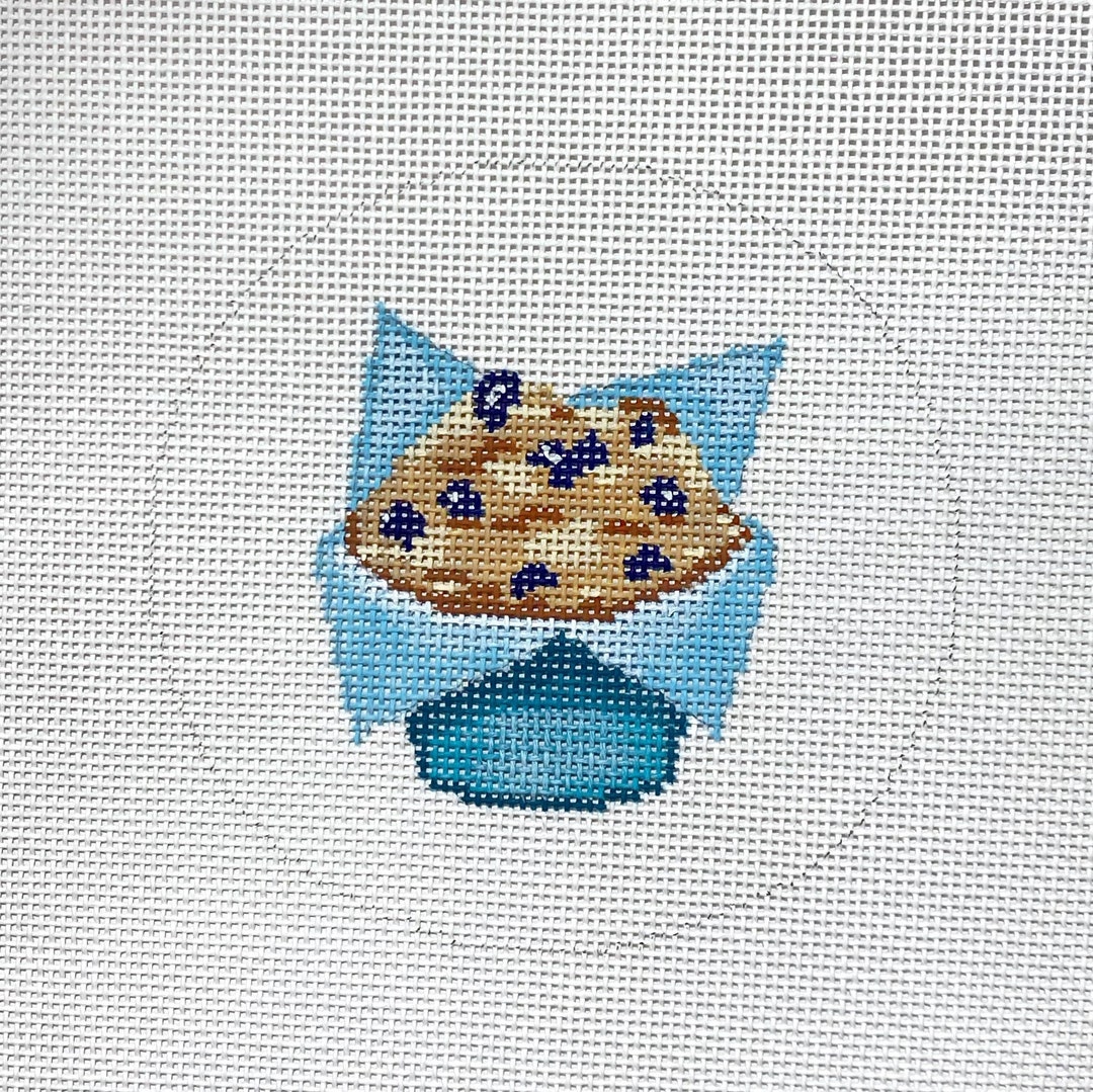 Hand Painted Blueberry Muffin Needlepoint Canvas by Mypinksugarlife - Etsy