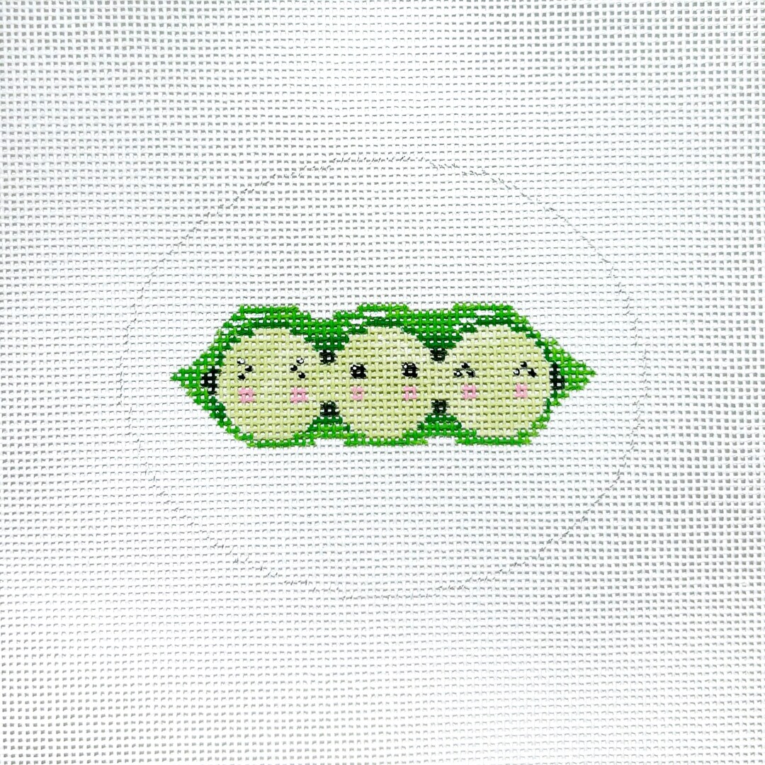 Hand Painted Peas in a Pod Canvas by Mypinksugarlife - Etsy