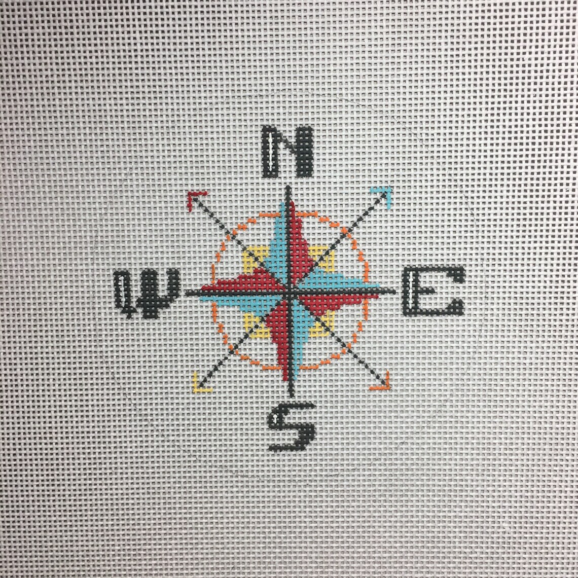 Hand Painted Compass Rose Canvas by Mypinksugarlife - Etsy