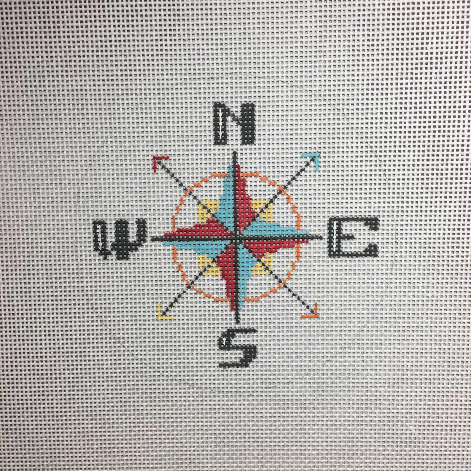Hand Painted Compass Rose Canvas by Mypinksugarlife - Etsy