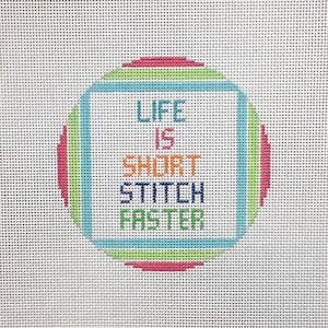 Hand Painted Stitch Faster Canvas by Mypinksugarlife - Etsy