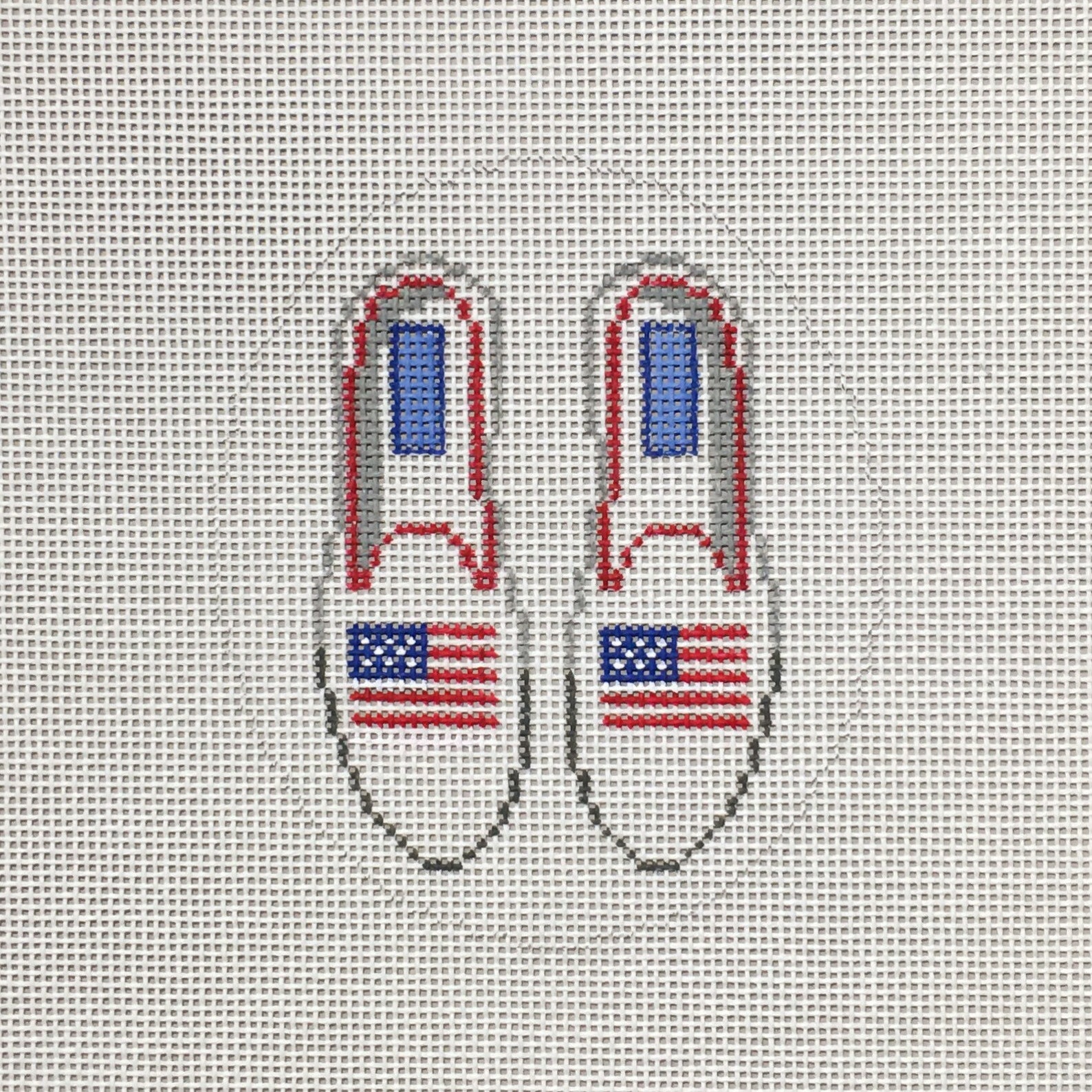 Hand Painted American Flag Shoes Needlepoint Canvas by Mypinksugarlife ...