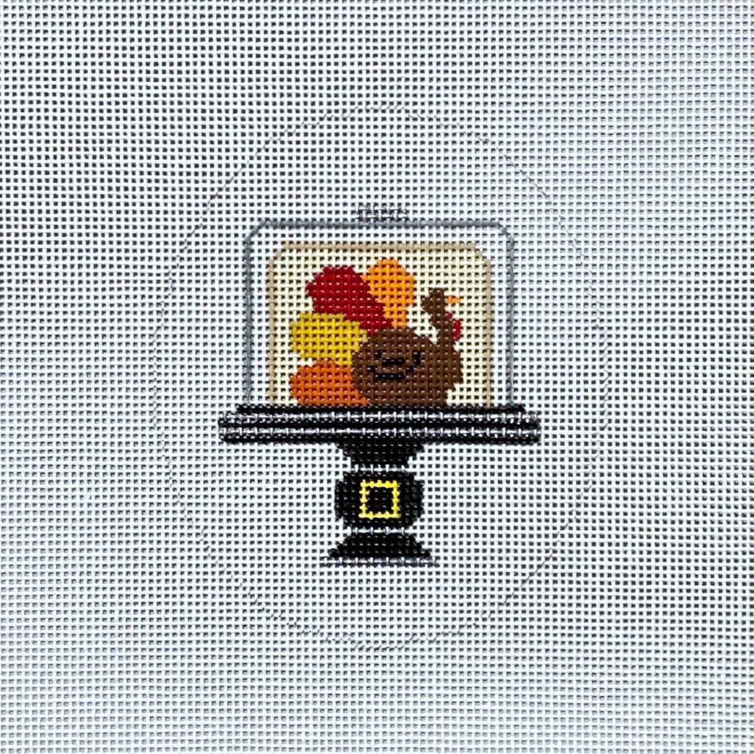 Hand Painted Turkey Cake Needlepoint Canvas by Mypinksugarlife - Etsy