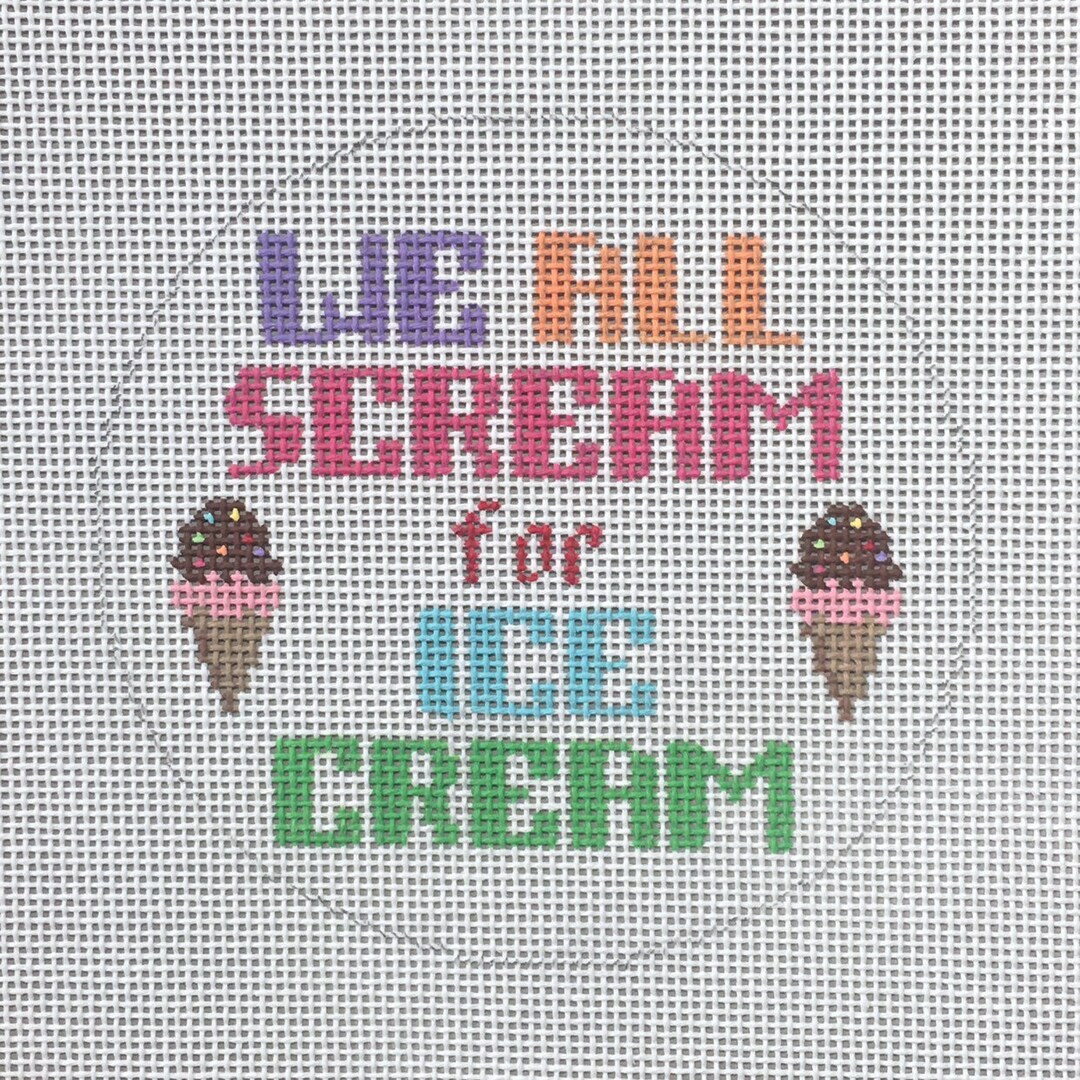 Hand Painted We All Scream for Ice Cream Canvas by Mypinksugarlife - Etsy
