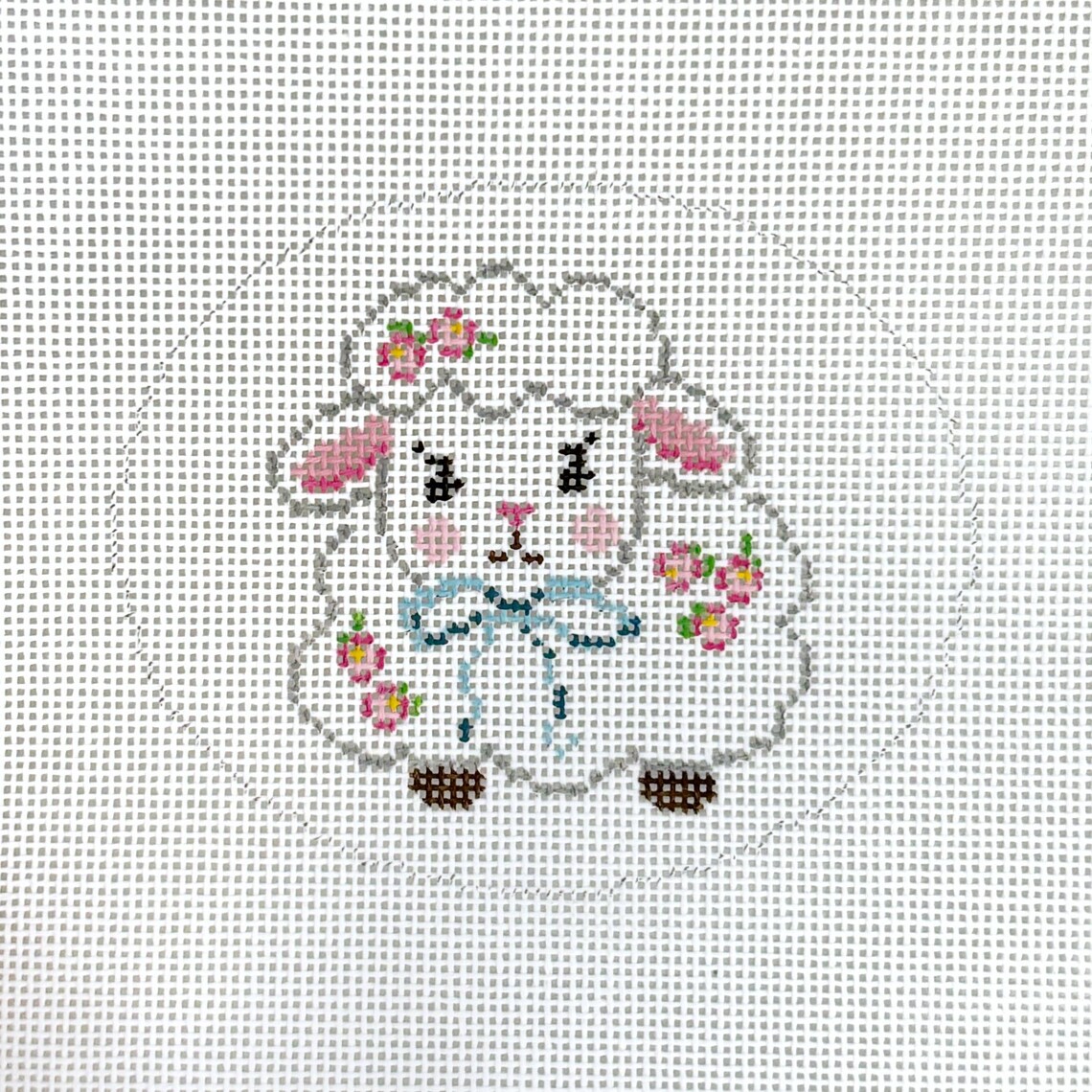 Hand Painted Sweet Sheep Needlepoint Canvas by Mypinksugarlife - Etsy