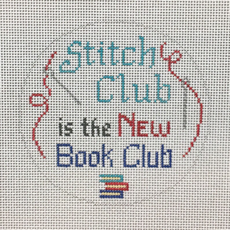Hand Painted Stitch Club Canvas by Mypinksugarlife | Etsy
