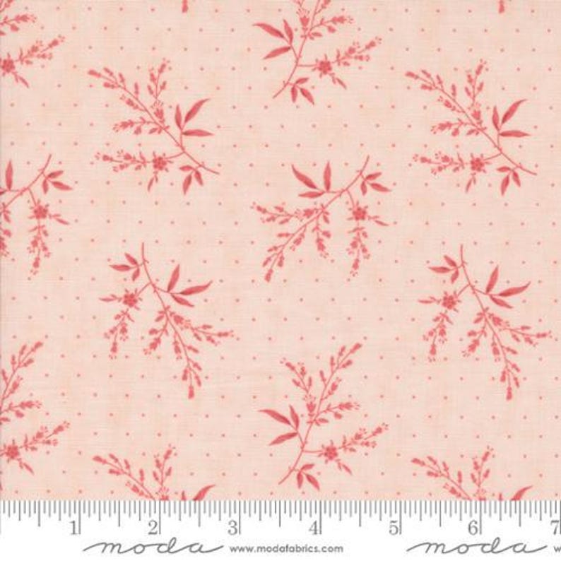 Moda Fabrics Muse Flower Silhouette Florals Dots Quilting Cotton Fabric ...