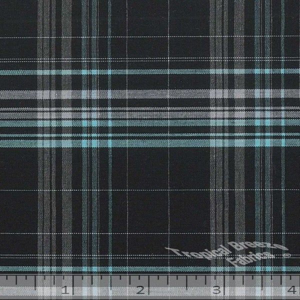 Blue Plaid Fabric - Etsy