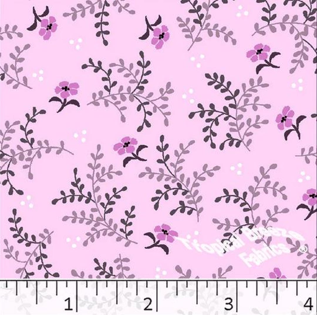 Pink Pretty Blossoms Poly Cotton Fabric - Etsy