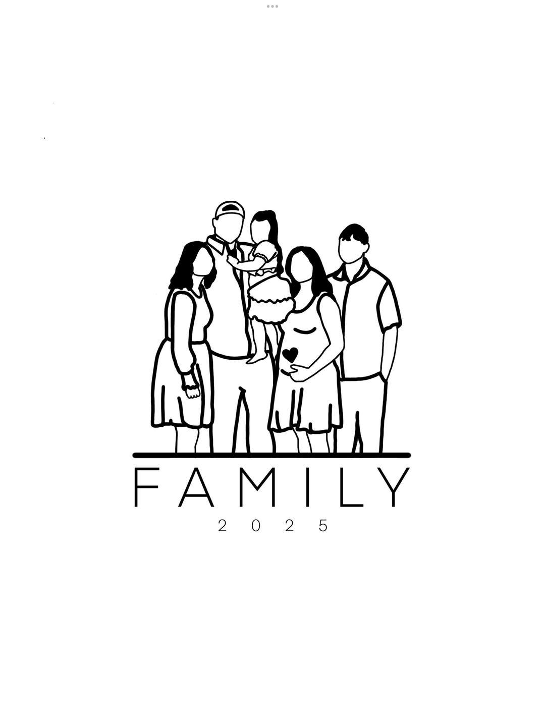 Custom Family Portraits Faceless *3-6 Members* PRINTS - Etsy