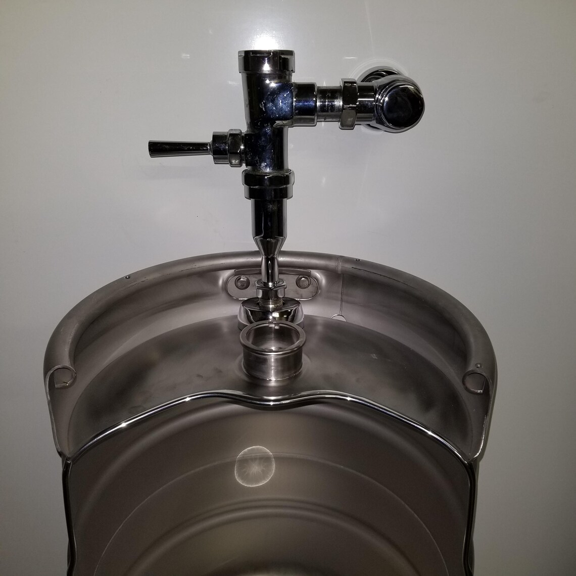 Brushed Keg Urinal: Complete Signature Series Kit. Flush Valve Included ...