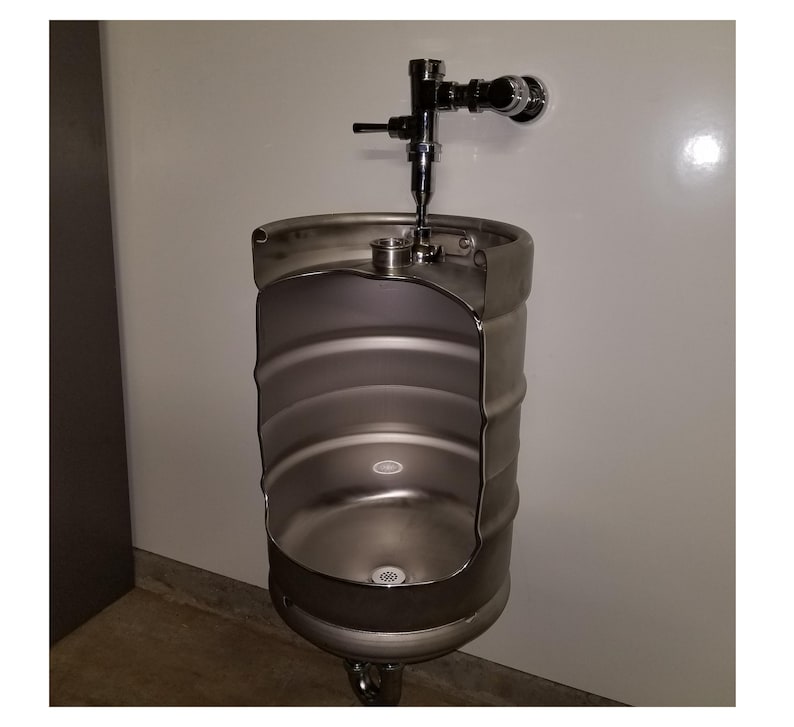Brushed Keg Urinal: Complete Signature Series Kit. Flush Valve Included ...