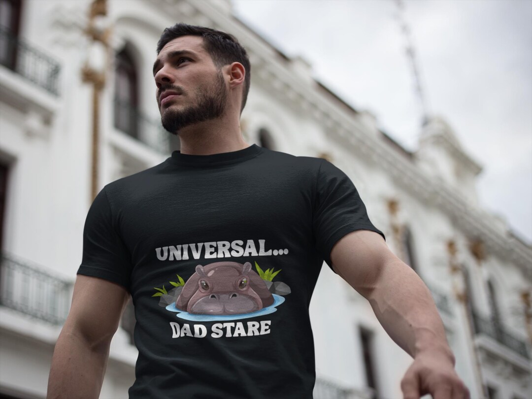 Dad Stare Hippo Graphic Tee: Funny Animal Lover Unisex Shirt - Etsy