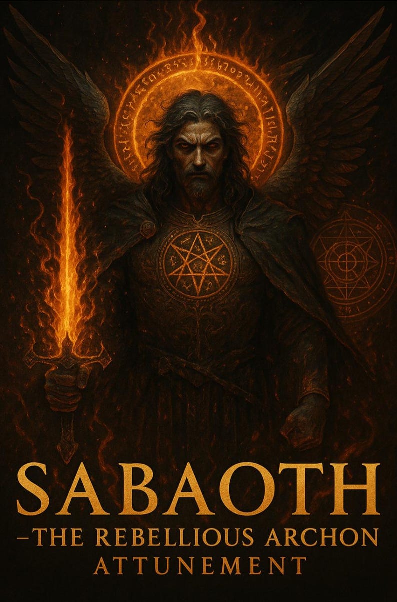 SABAOTH – THE REBELLIOUS Archon Attunement + Charged Digital Artwork - Etsy