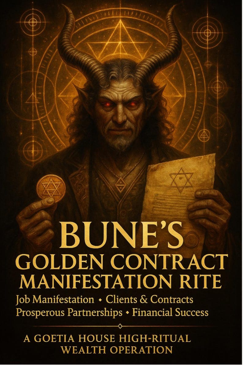 Bune’s Golden Contract Manifestation Rite - Etsy